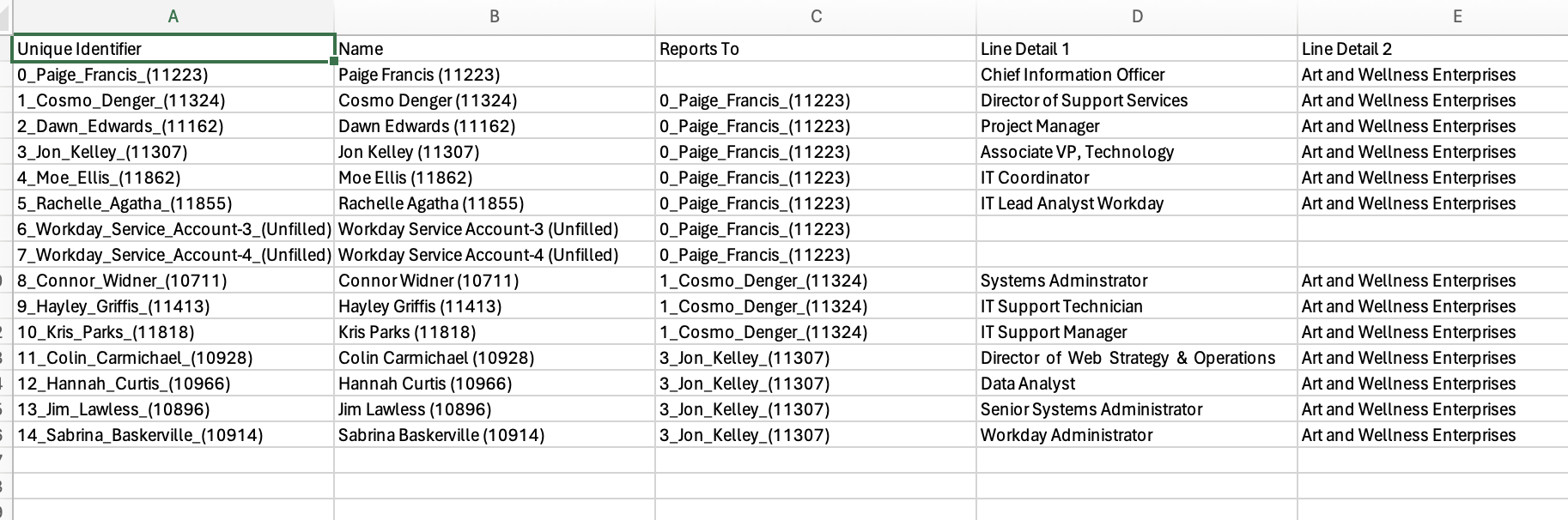 Workday: Print an Org Chart